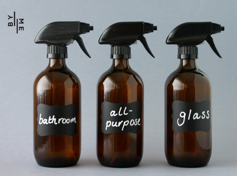 3 X 500ml Amber Glass Spray Bottles With Labels & NEW SUPERIOR - Etsy