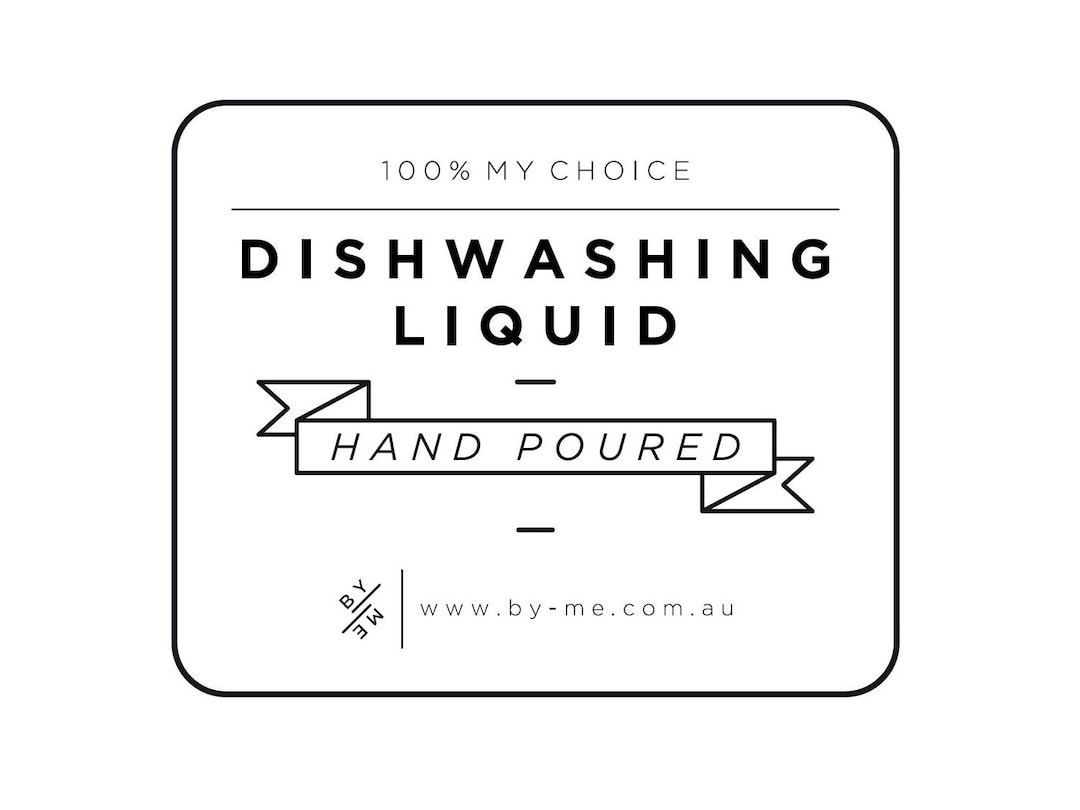 Large Dishwashing Liquid Decal - White - Etsy