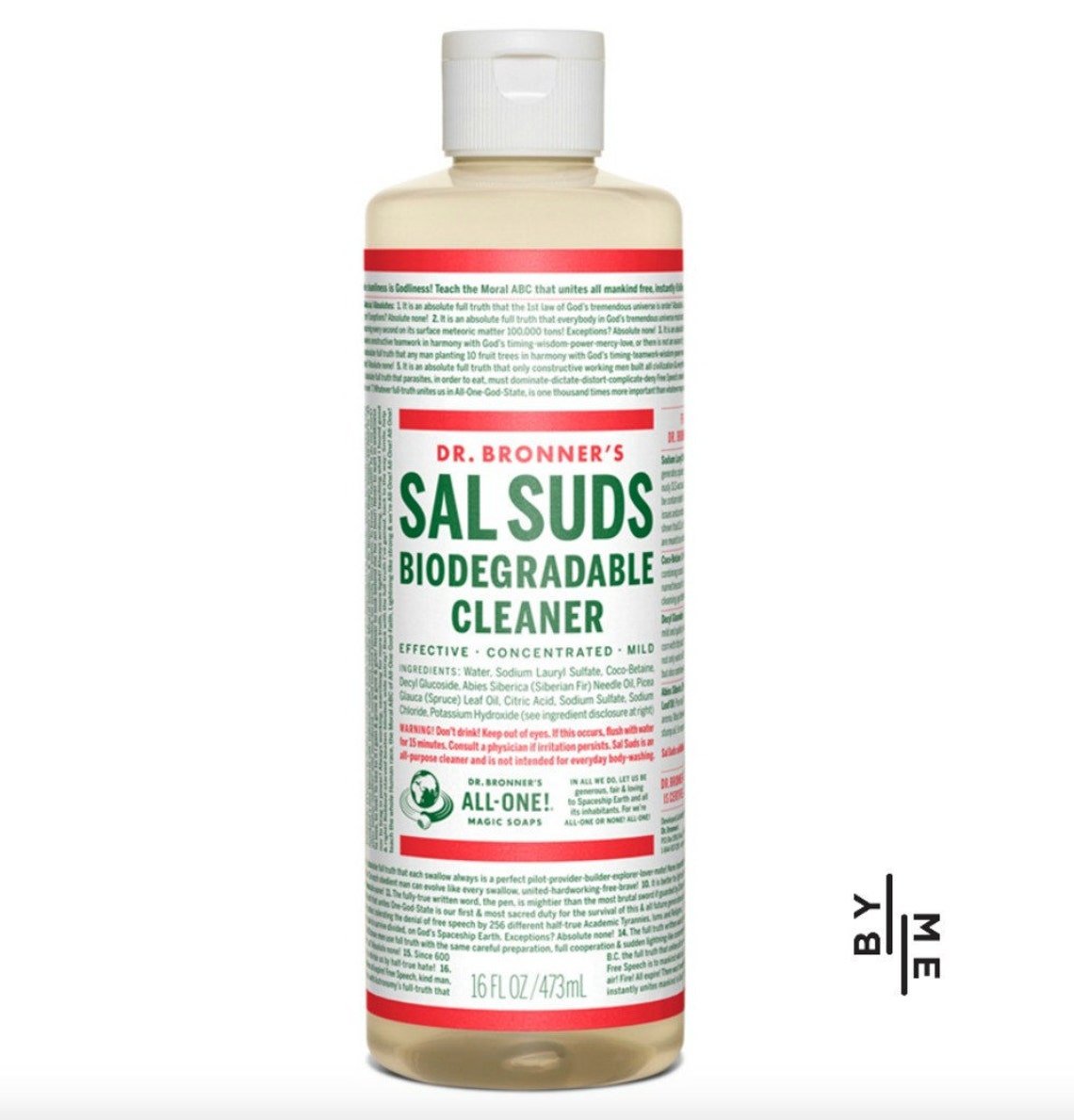 Sal Suds Biodegradable Cleaner by Dr Bronner's 473ml | Etsy