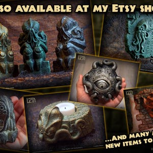 Cthulhu Idol Statue Figurine V3 - Green Color Lovecraft Prop Replica ...
