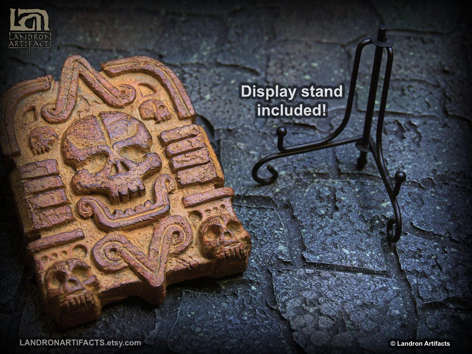 Indiana Jones Inspired Tablet Wall Relief With Stand - Terracotta Color ...