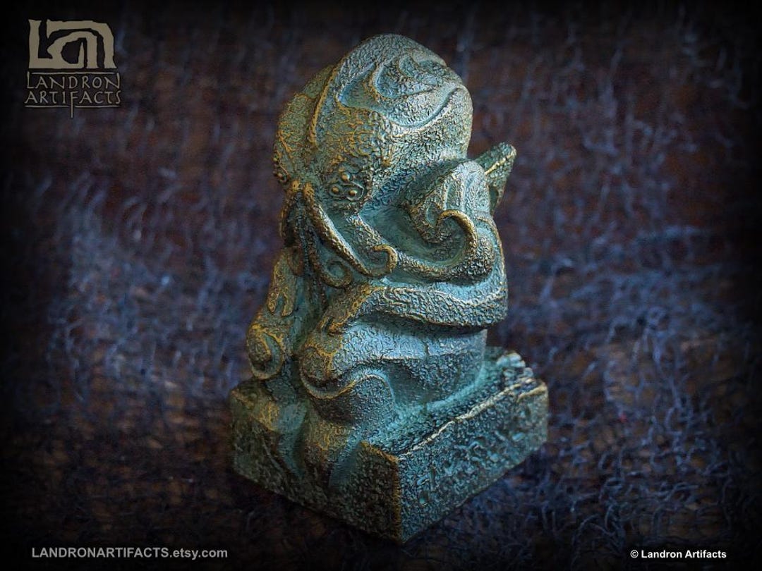 Cthulhu Idol Statue Figurine V3 Bronze Color Lovecraft Prop Replica ...