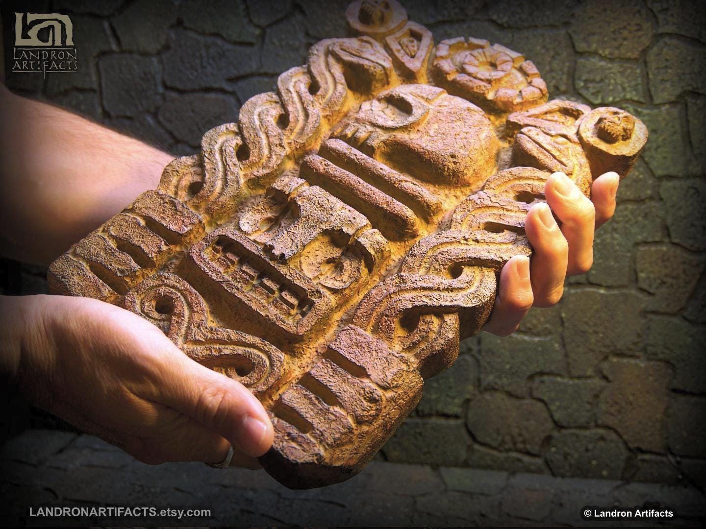 Indiana Jones Inspired Wall-mountable Tablet Maya Aztec Relief Prop ...