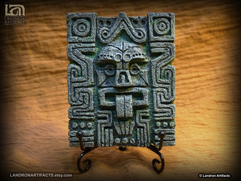 Indiana Jones Inspired Tablet Wall Relief With Stand - Tongue - Mossy ...