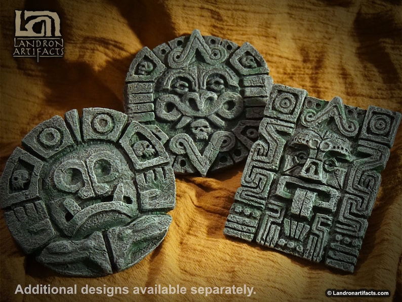 Mayan Inspired Tablet Wall Relief palms - Etsy