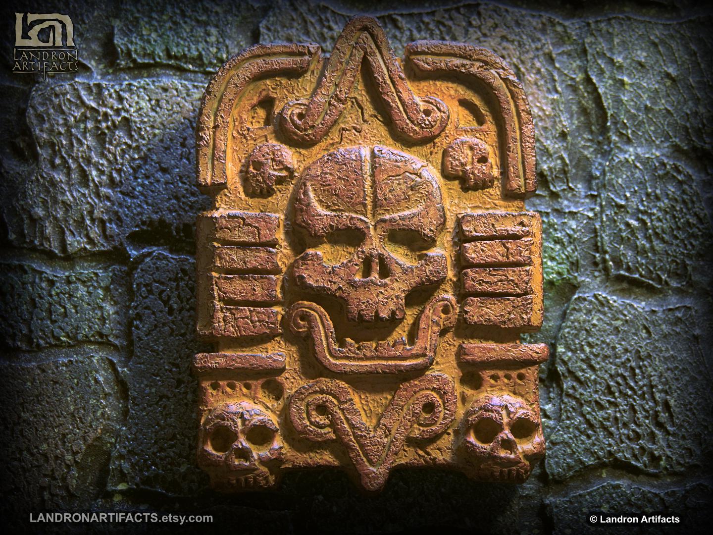 Indiana Jones Inspired Tablet Wall Relief With Stand - Terracotta Color ...