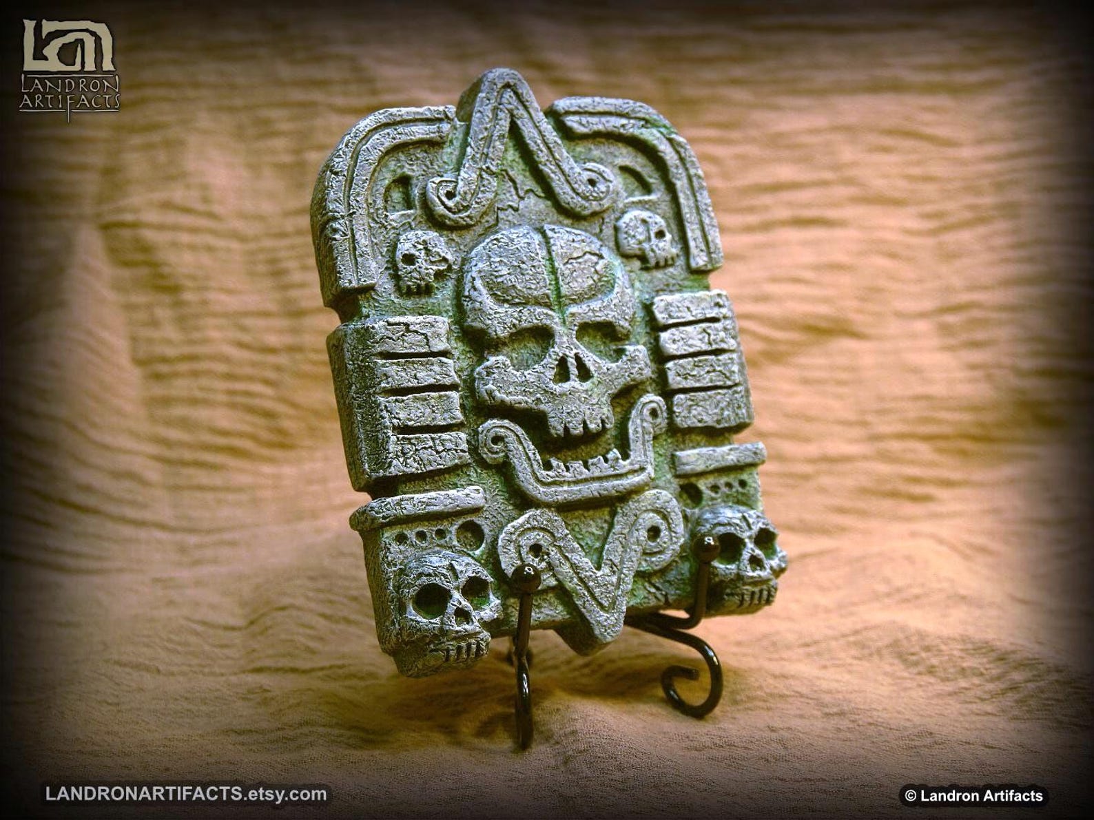 Indiana Jones Inspired Tablet Wall Relief With Stand - Skulls - Mossy ...
