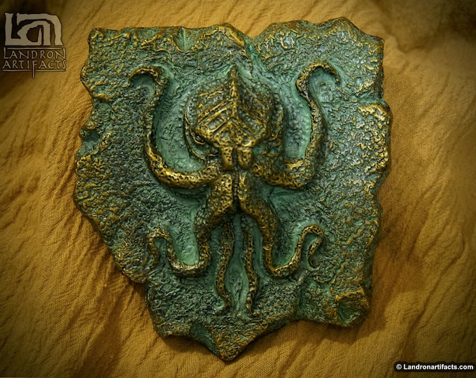 Cthulhu Wall Relief Sculpture antique Bronze Finish - Etsy