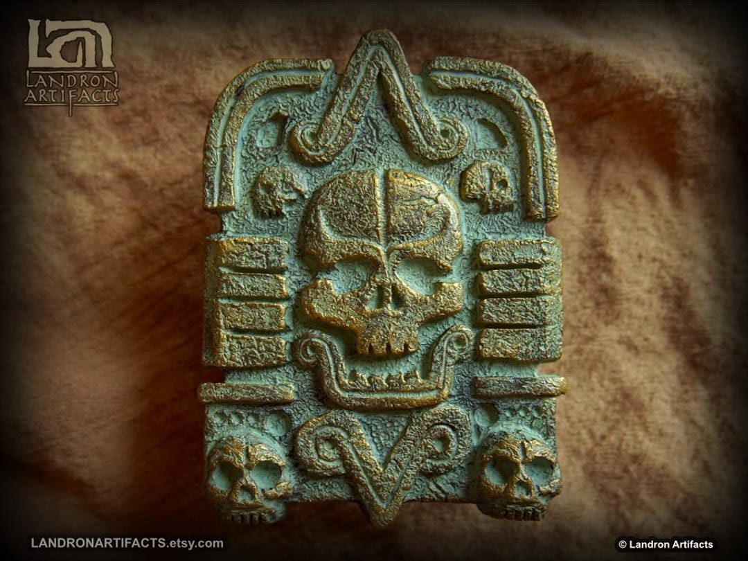 Indiana Jones Inspired Tablet Wall Relief Aztec Maya Prop Replica ...