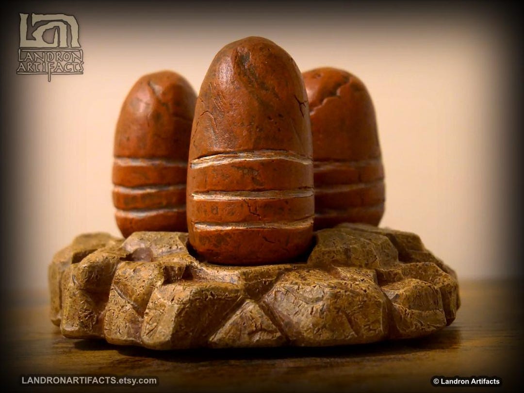 Shiva Linga Stones Miniature Set - Sankara Stone Temple of Doom Prop ...