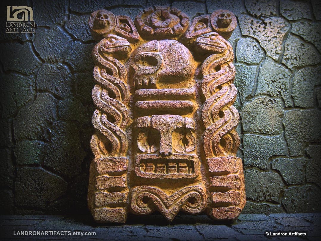 Indiana Jones Inspired Wall-mountable Tablet Maya Aztec Relief Prop ...