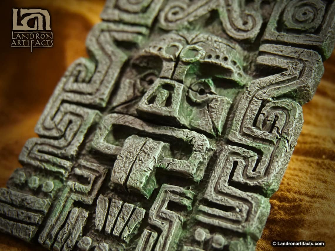 Mayan Inspired Tablet Wall Relief tongue - Etsy