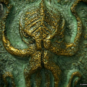 Cthulhu Wall Relief Sculpture antique Bronze Finish - Etsy