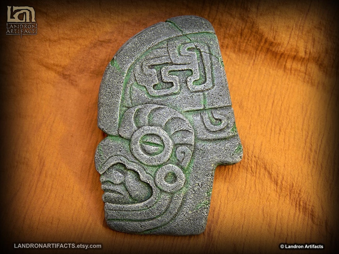 Macaw Totonac Hacha Wall Relief Tablet Mossy Stone Color Indiana Jones ...