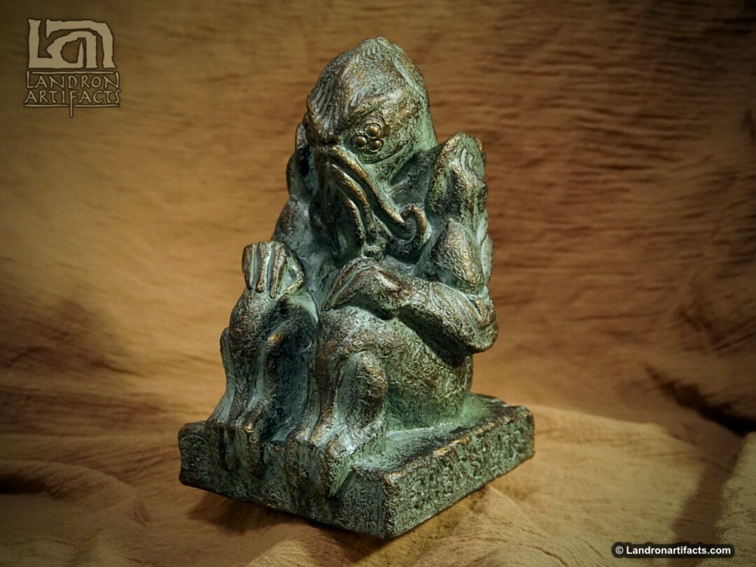 Cthulhu Idol Statue Large 8 Inches - Lovecraft Prop Replica Gothic ...