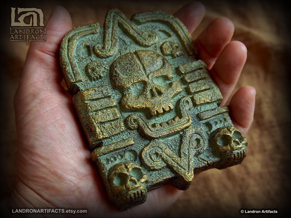 Indiana Jones Inspired Tablet Wall Relief With Stand - Bronze Patina ...