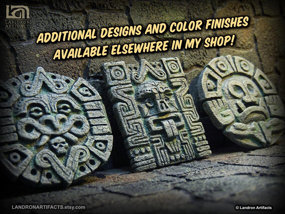 Indiana Jones Inspired Tablet Wall Relief With Stand - Skulls - Mossy ...
