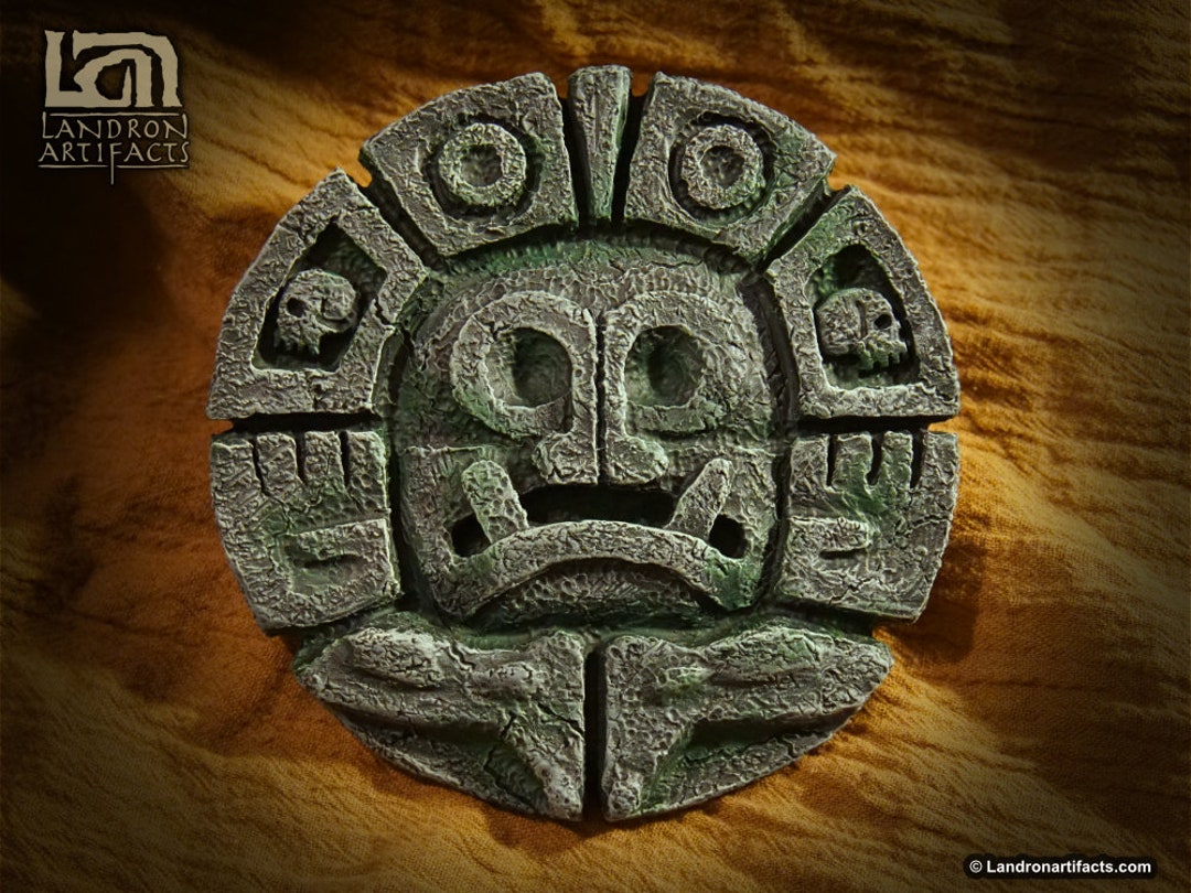 Mayan Inspired Tablet Wall Relief - Palms - Indiana Jones Prop Themed ...
