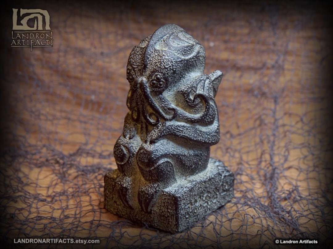 Cthulhu Idol Statue Figurine V3 - Onyx Color Lovecraft Prop Replica ...