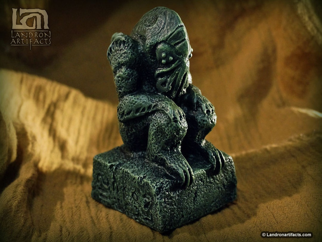 Cthulhu Idol Statue Figurine - Lovecraft Prop Replica Gothic Horror Art ...