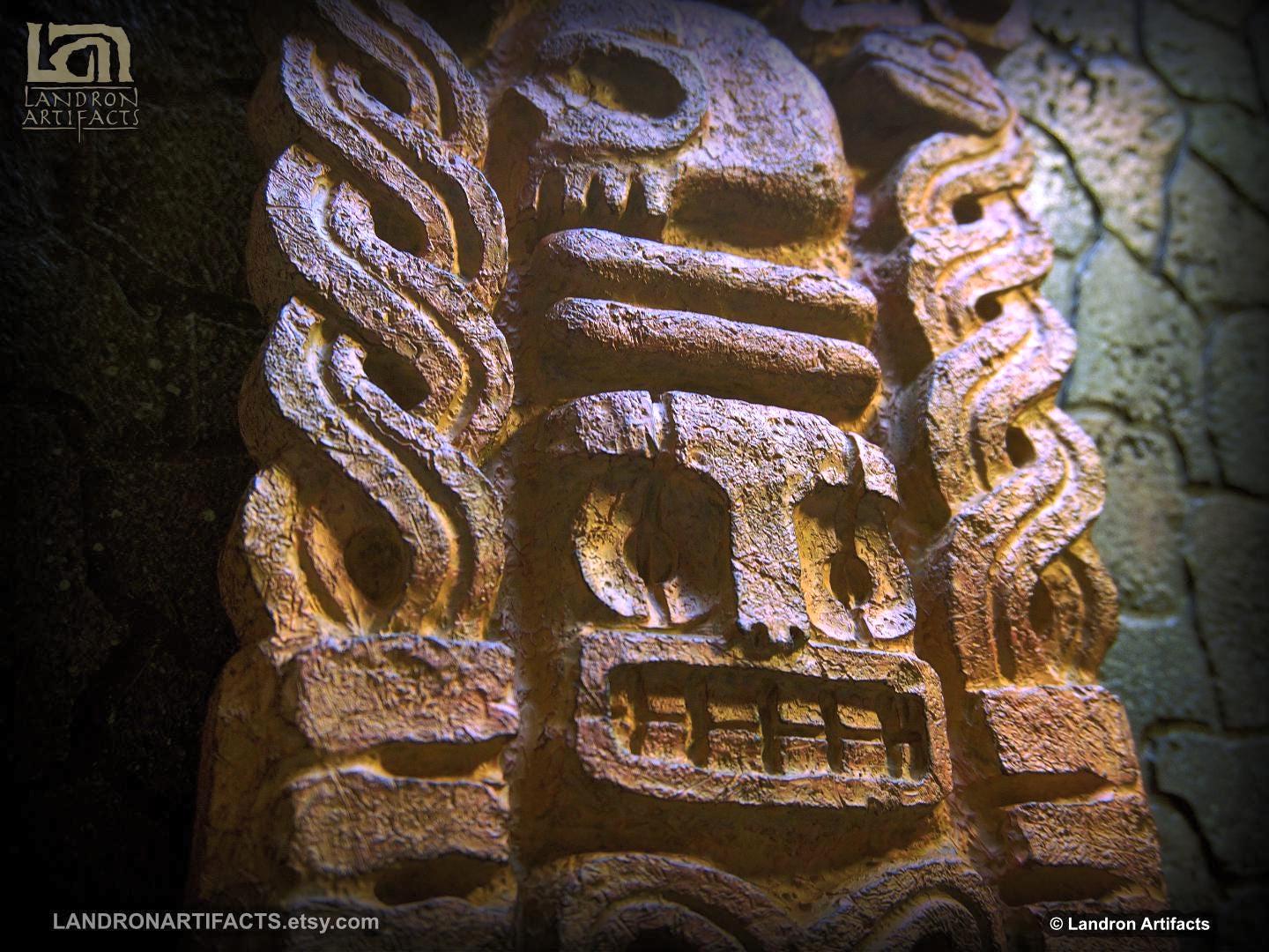 Indiana Jones Inspired Wall-mountable Tablet Maya Aztec Relief Prop ...
