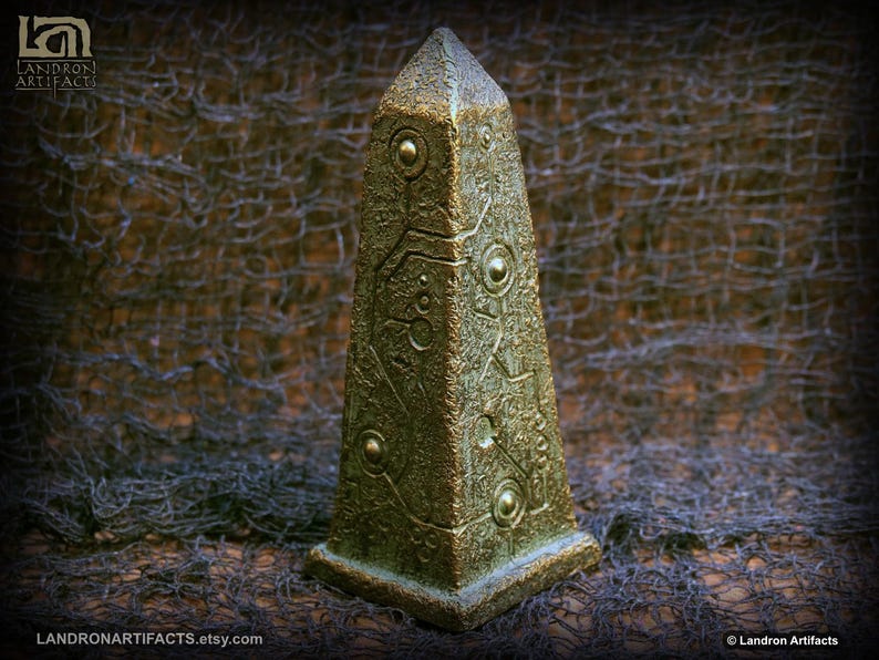 Shoggoth and Cthulhu Obelisk Miniature - Bronze Color Lovecraft ...