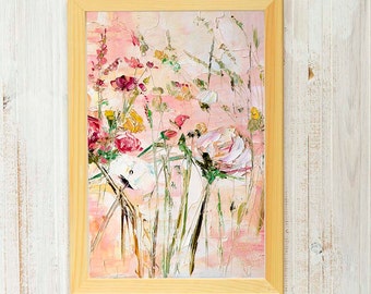 Pink painting | Etsy