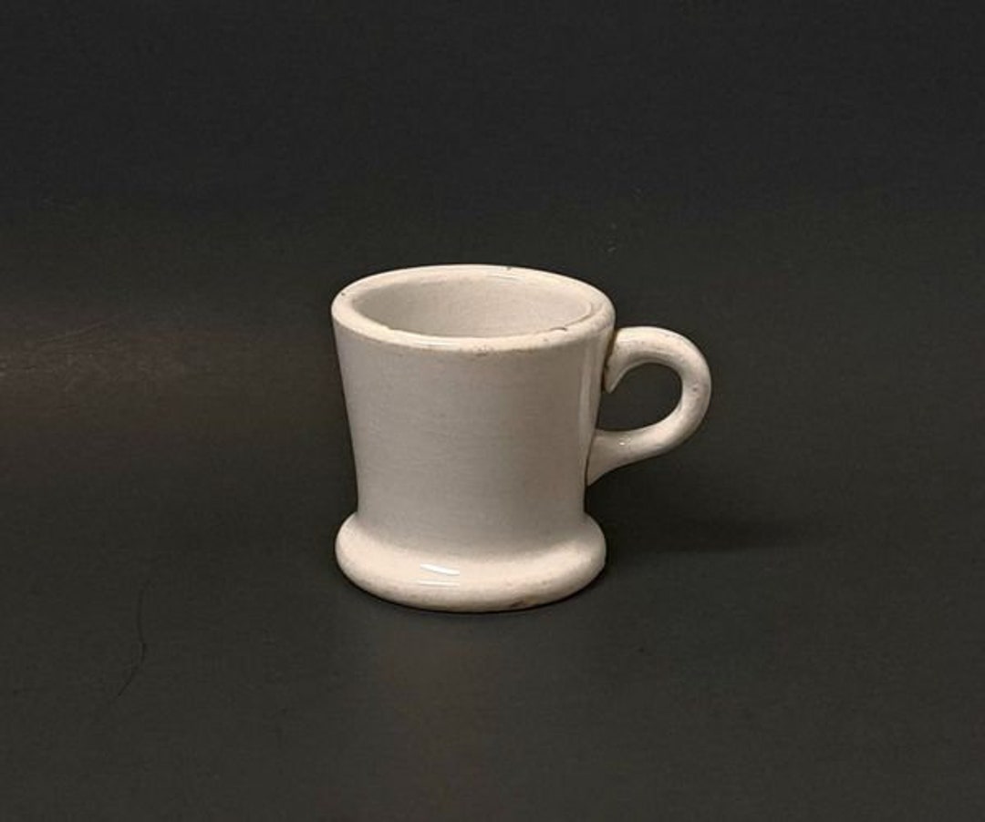 Antique Rustic Primitive Farmhouse Chunky White Ironstone Coffee Mug - Etsy