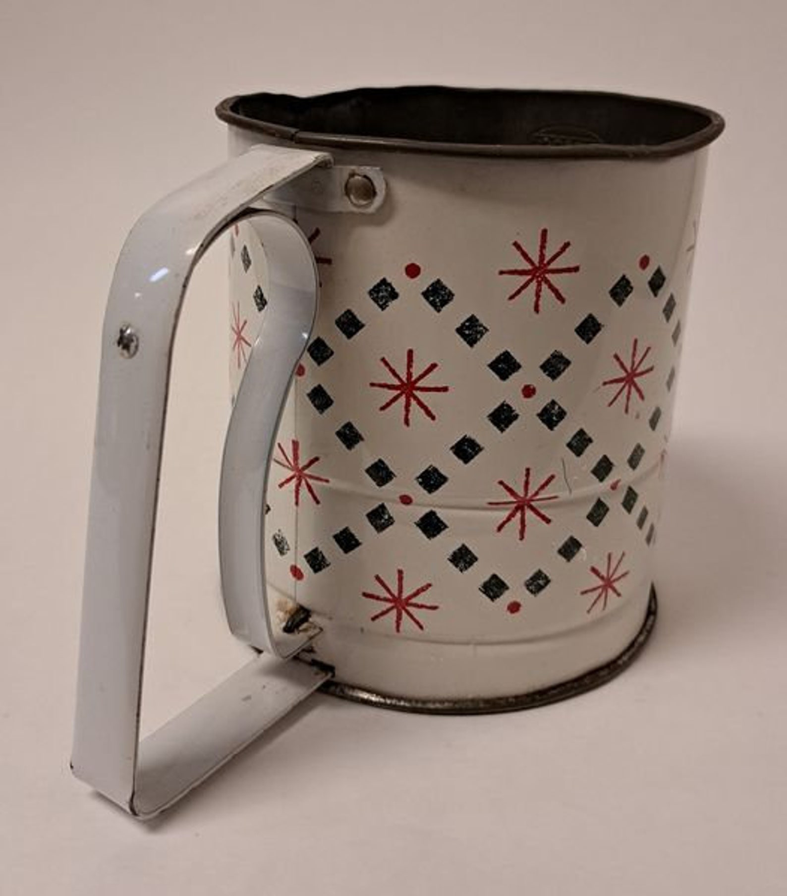 Vintage Atomic Red Star Starburst Androck Flour Sifter Mid Century ...