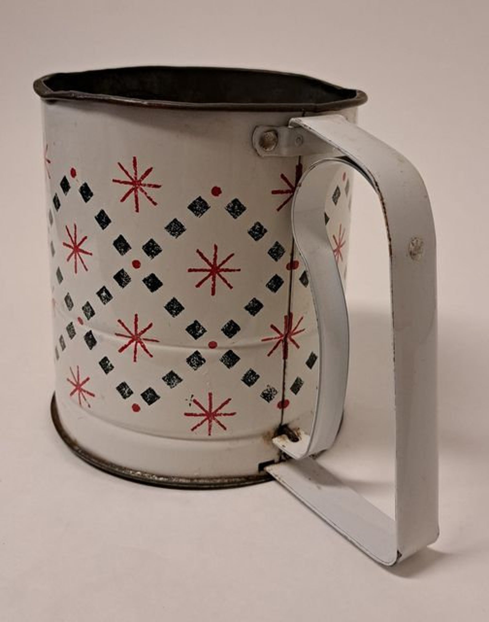 Vintage Atomic Red Star Starburst Androck Flour Sifter Mid Century ...
