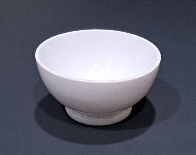 Antique Quartermaster Department Heavy White Ironstone Footed Cereal ...