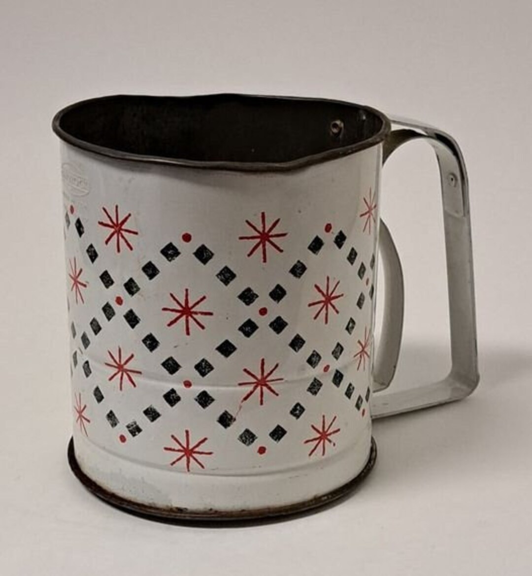 Vintage Atomic Red Star Starburst Androck Flour Sifter Mid Century ...