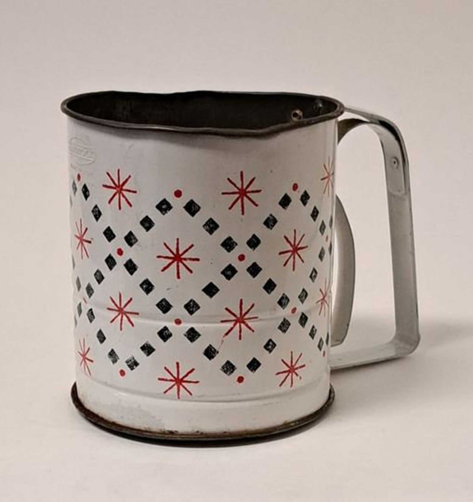 Vintage Atomic Red Star Starburst Androck Flour Sifter Mid Century ...