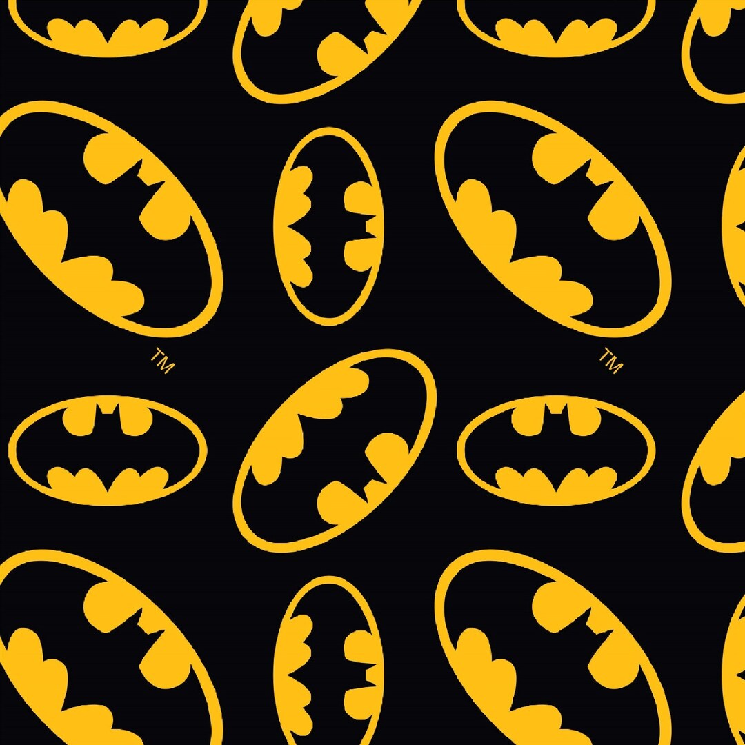 Batman Logo Fabric, DC Comics Licenced 100% Cotton Material ...