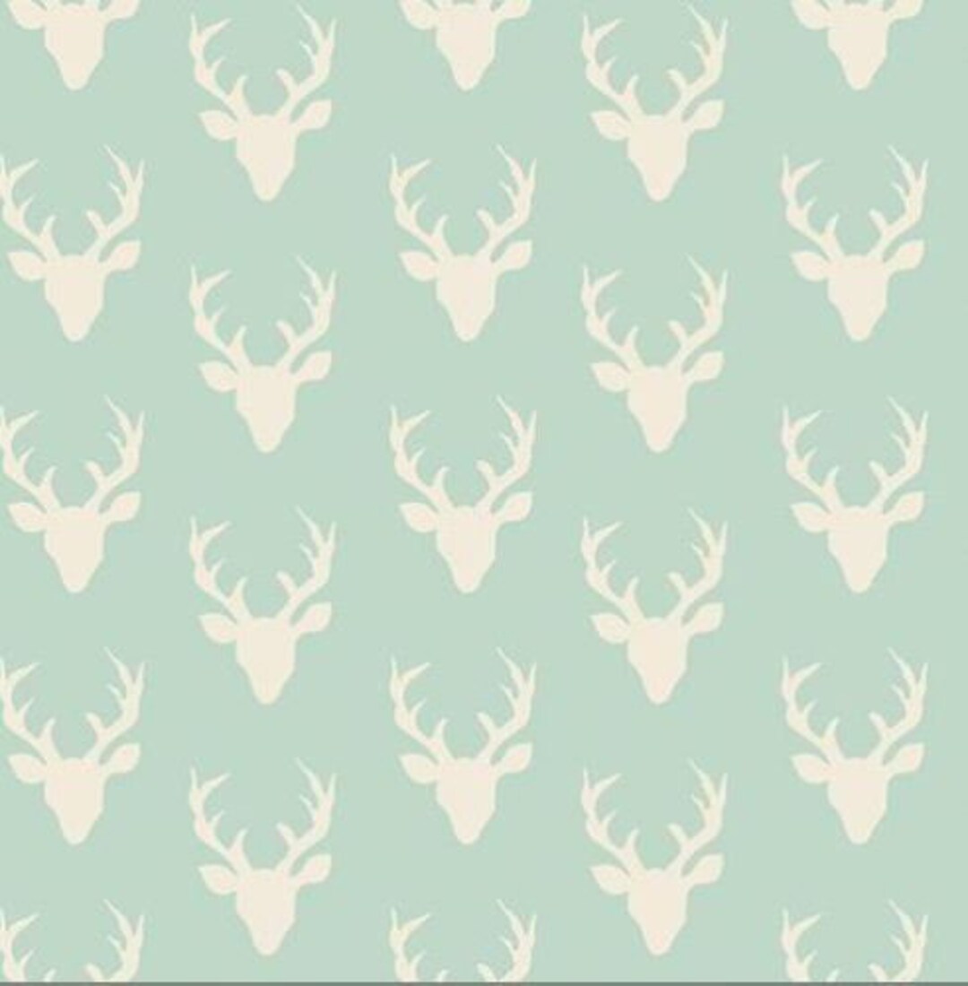 Stag Fabric Deer Head Fabric Mini Deer Print Art Gallery - Etsy
