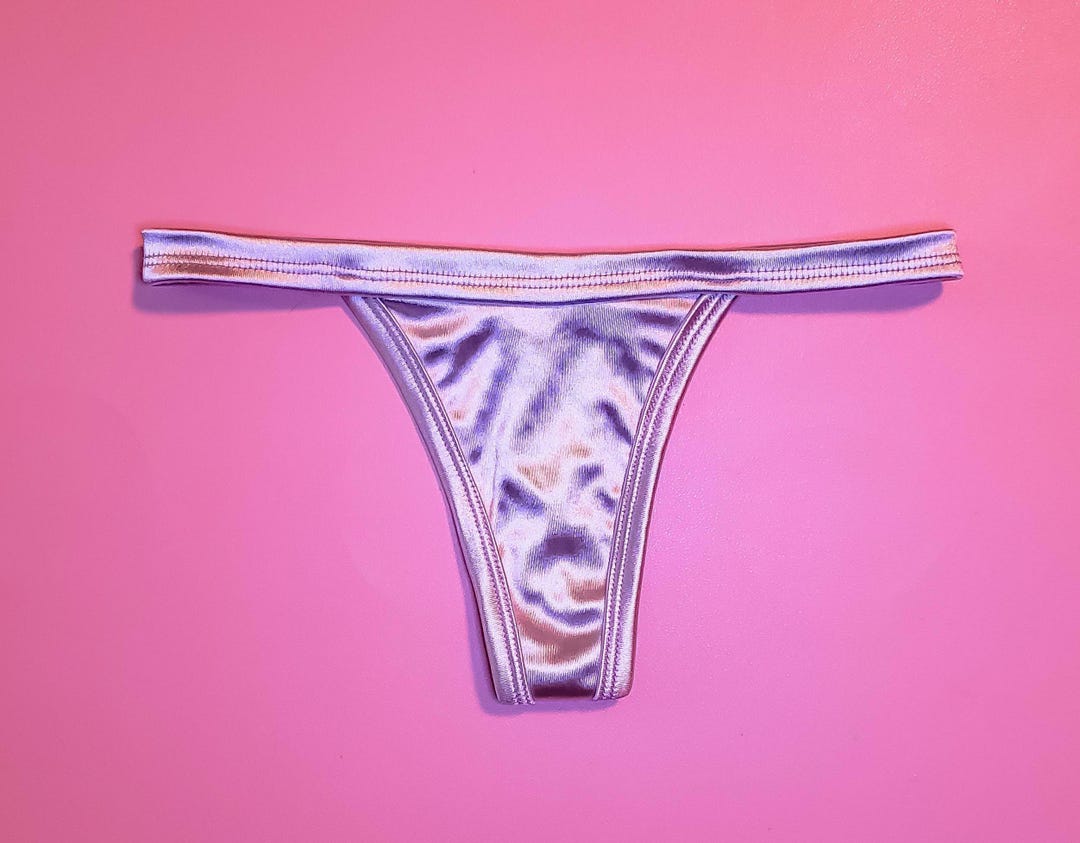 Satin Thong Silky Shiny Underwear Comfortable Panties G-strings Luxury ...