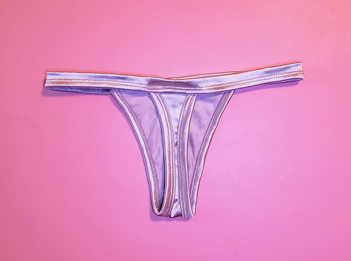 Satin Thong Silky Shiny Underwear Comfortable Panties G-strings Luxury ...