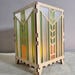 Prairie Style Lantern, Arts and Crafts Era Decor, Lime Olive Orange ...
