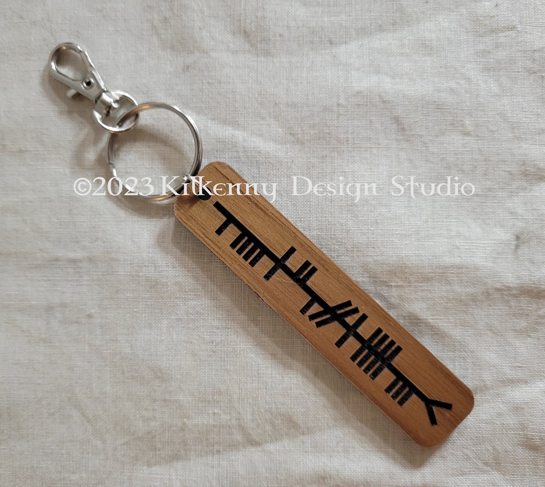 Teaghlach Ogham Irish Keychain for Men, Family Teaghlach Gift, Irish ...
