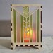 Prairie Style Lantern, Arts and Crafts Era Decor, Lime Olive Orange ...
