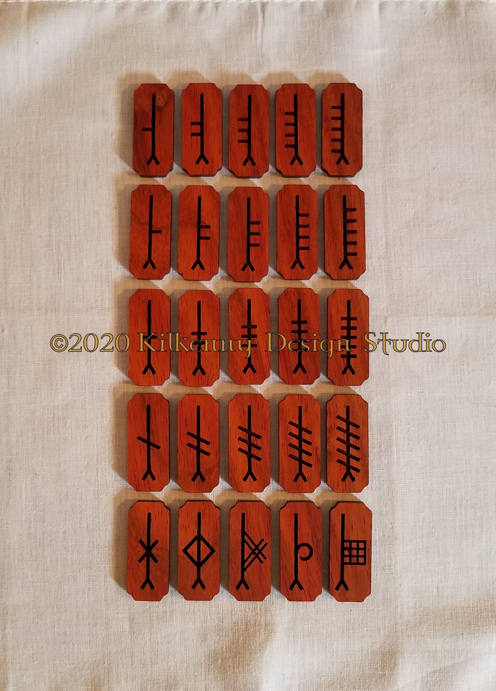 Wood Ogham Stave Set, Celtic Tree Alphabet - Etsy