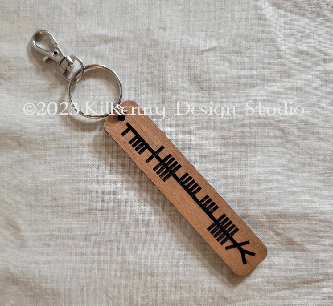Misneach Ogham Irish Keychain for Men, Courage Misneach Gift, Irish ...