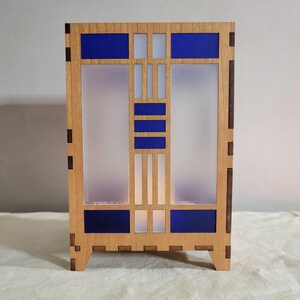 Prairie Style Lantern, Arts and Crafts Era Decor, Cobalt Wedgewood ...