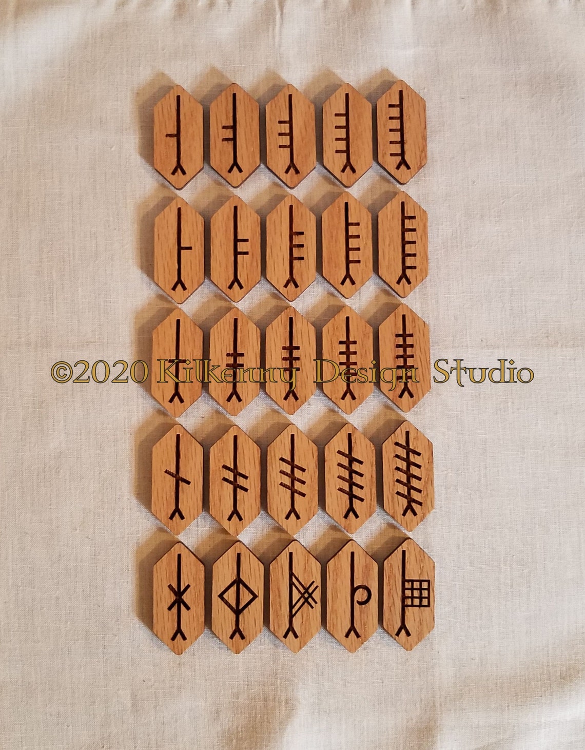 Wood Ogham Stave Set, Celtic Tree Alphabet - Etsy