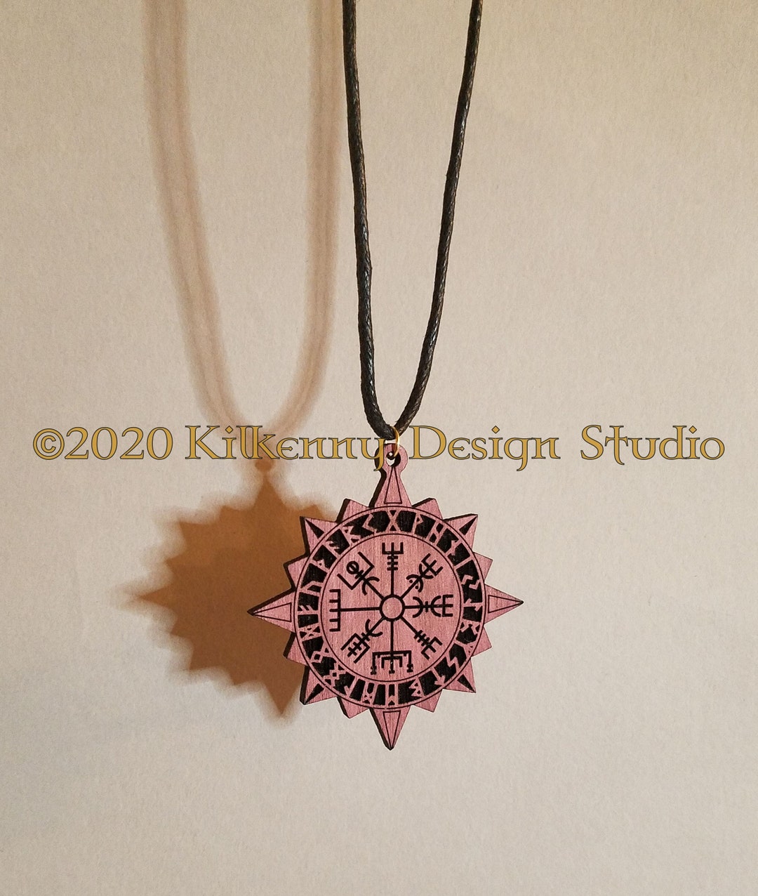 Wayfarer, Vegvisir, See the Way, Icelandic, Runic Compass Pendant - Etsy