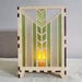 Prairie Style Lantern, Arts and Crafts Era Decor, Lime Olive Orange ...