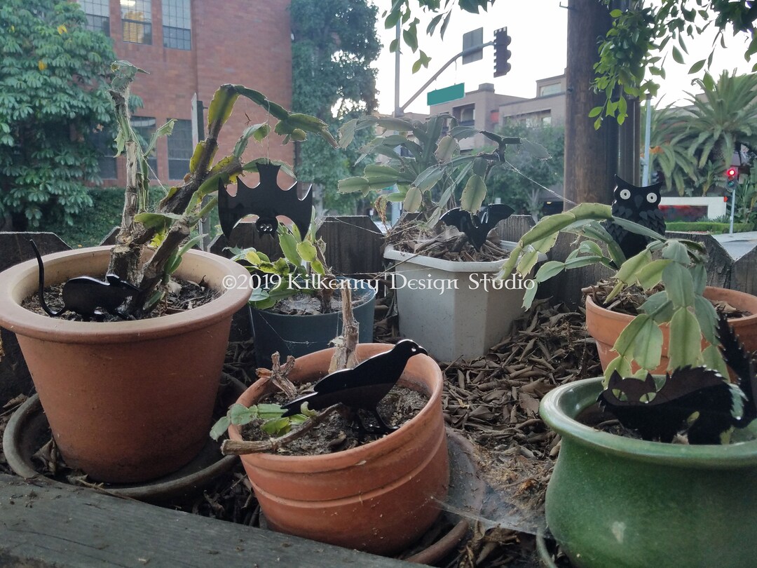 Planter Decor, Spooky Decor, Set of 6 Pot Sitters, Tree Decor, Gifts ...