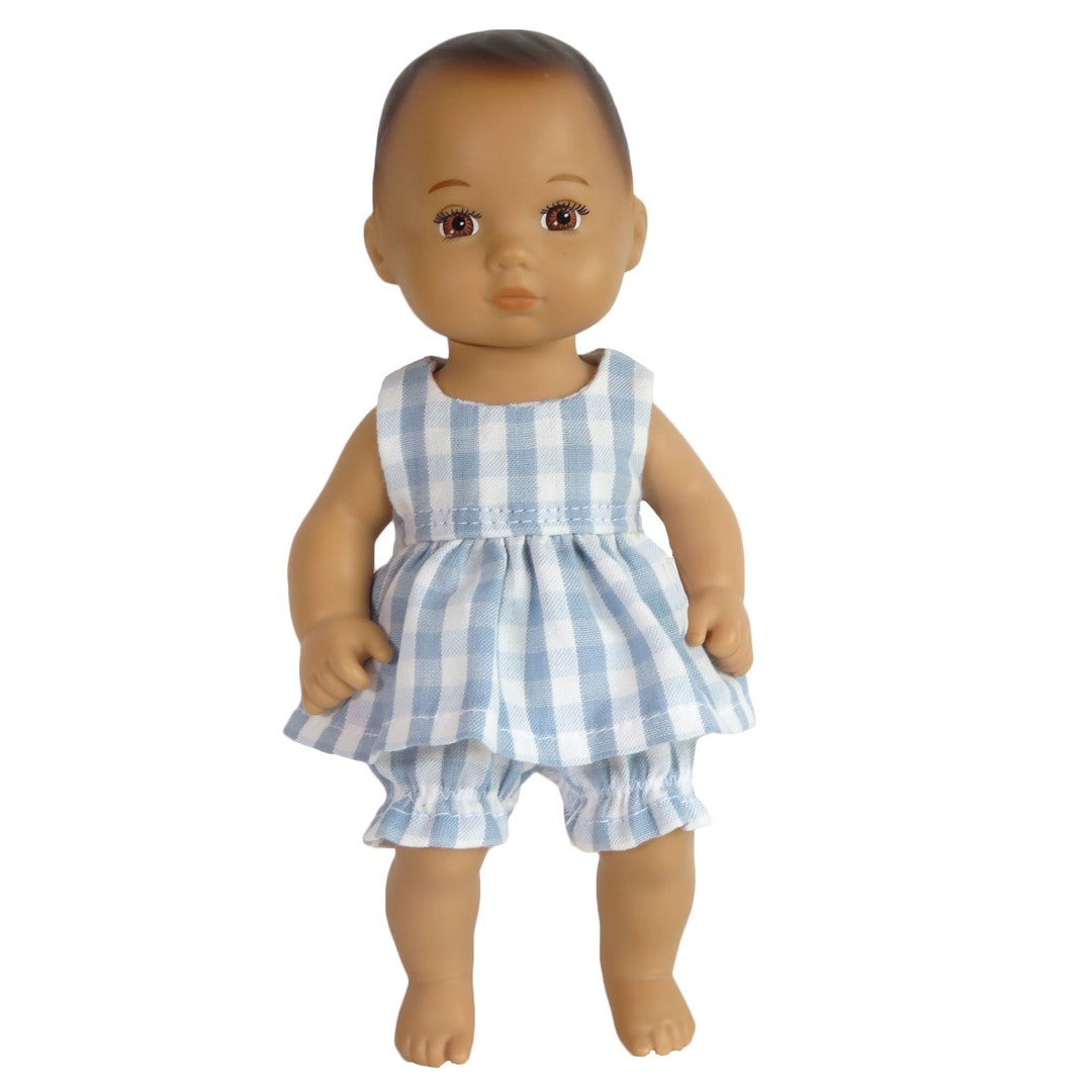 8 Inch Doll Top and Bloomers. Blue and White Gingham. - Etsy