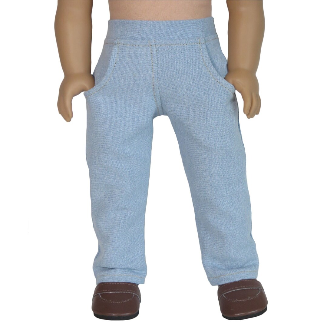 18 Inch Doll Pants. Light-wash Jeans. Two Front Pockets. American Made ...