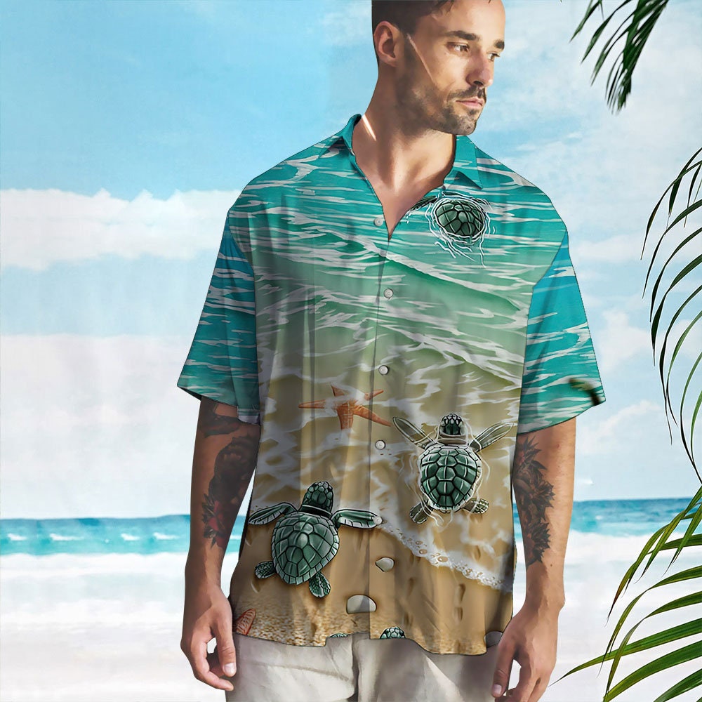 Sea Turtles Hawaiian Shirt, Turtle Aloha Shirt sold by Interference ...